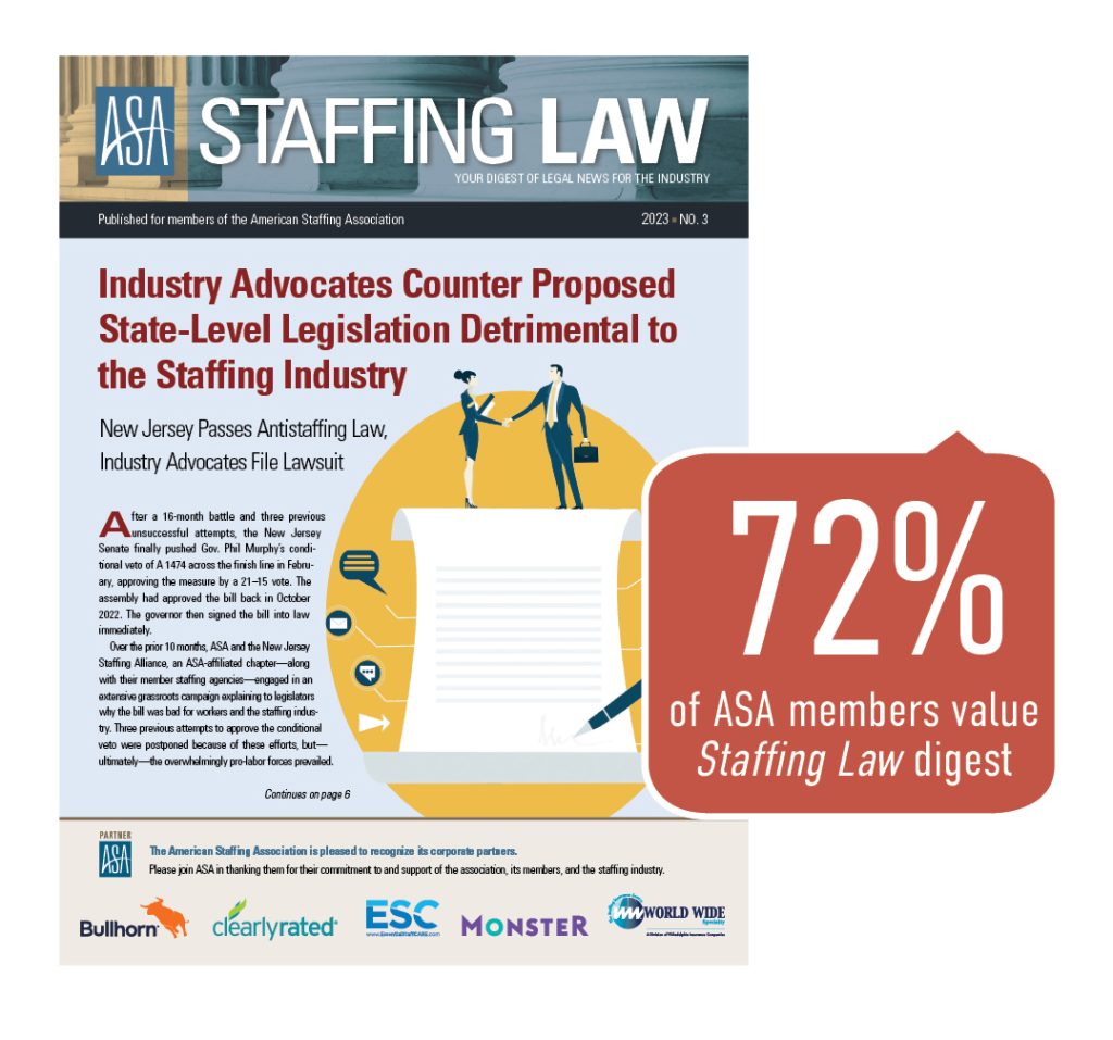 Staffing Law Digest - ASA Industry Solution Providers